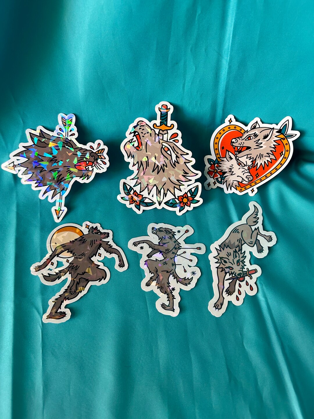 Wolf Sticker Pack of 6 - Etsy