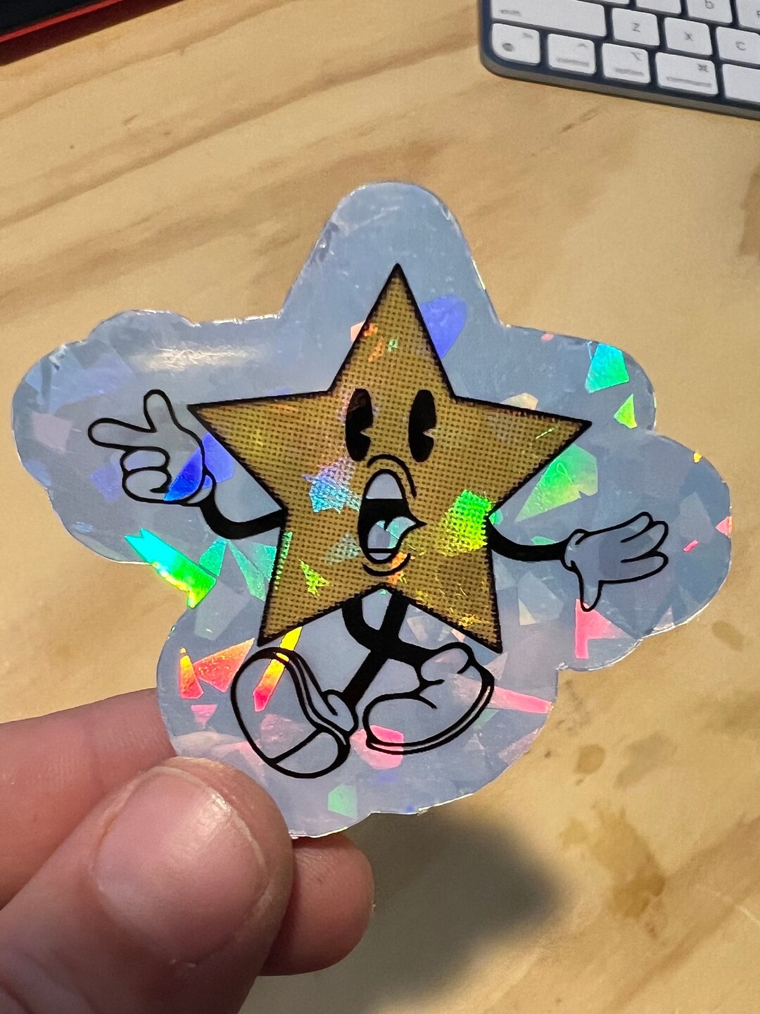 Walking Star Sticker Outdoor Heavy Duty Holographic Glossy - Etsy