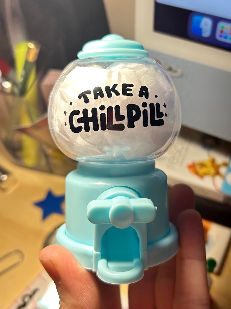 Candy or Pill Dispenser – “take a Chill Pill” - Custom Colors and ...