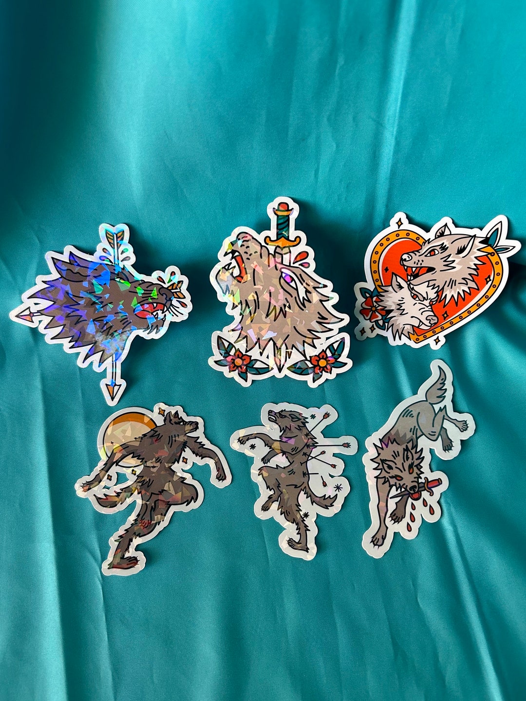 Werewolf Sticker Pack Choose Your Pack Size Traditional Style Wolf ...