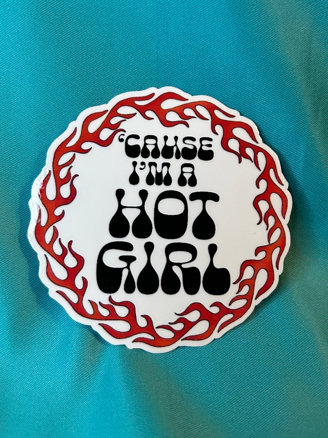 Cause I’m a Hot Girl Sticker - Etsy