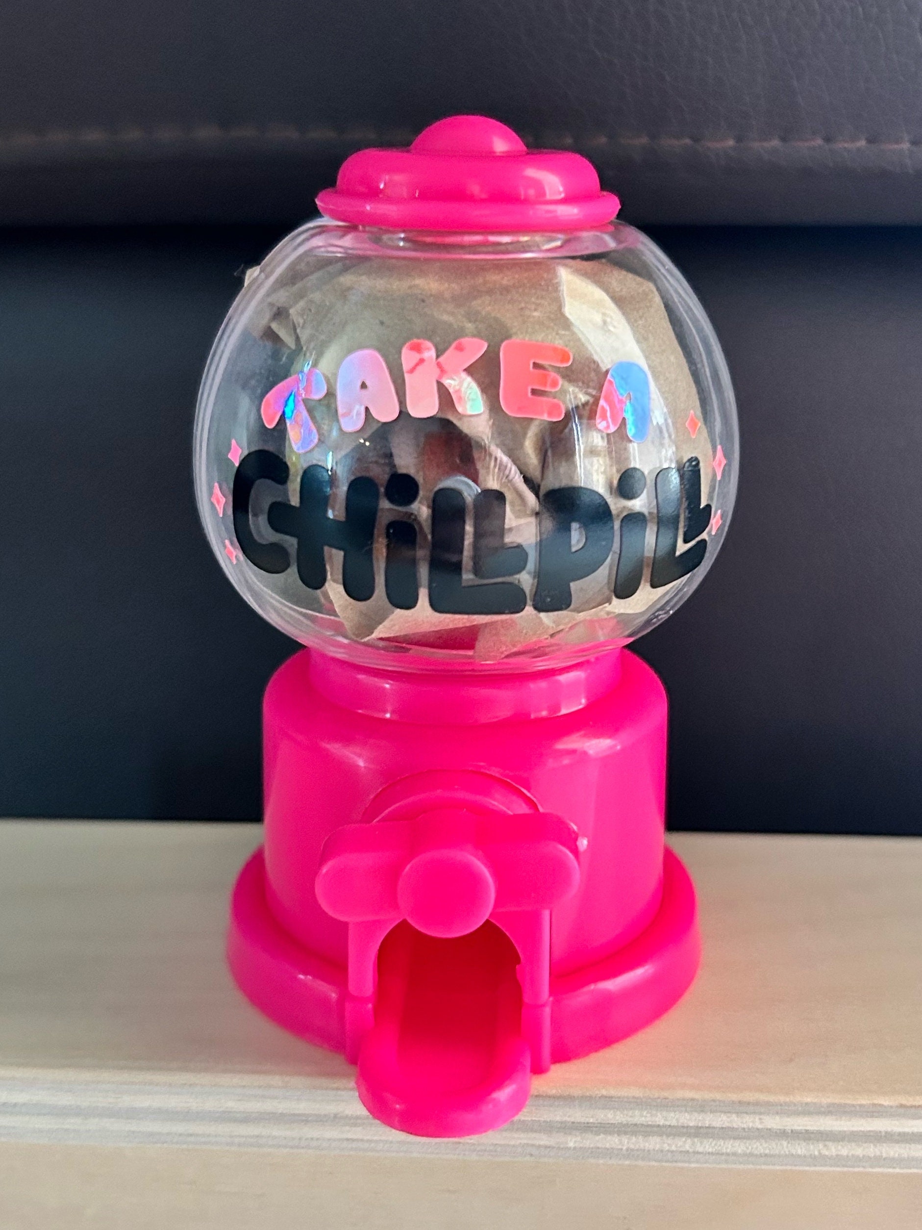 Candy or Pill Dispenser – “take a Chill Pill” - Custom Colors and ...