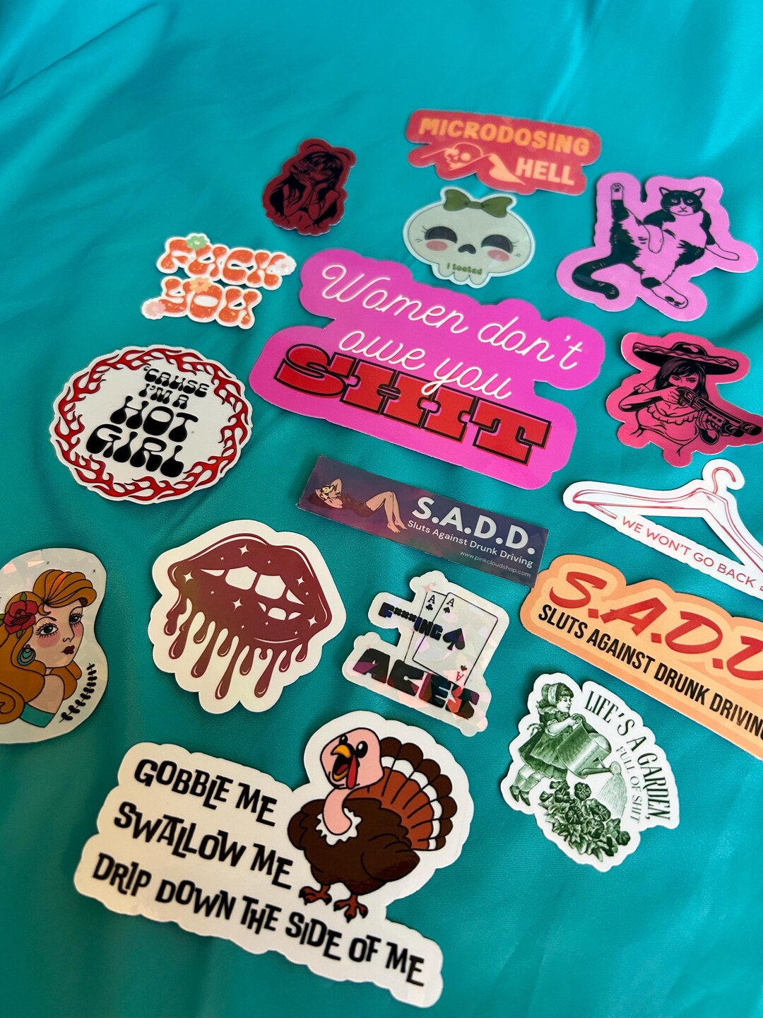 Naughty Sticker Pack Choose Your Size Pack Finishes, Designs and Sizes ...