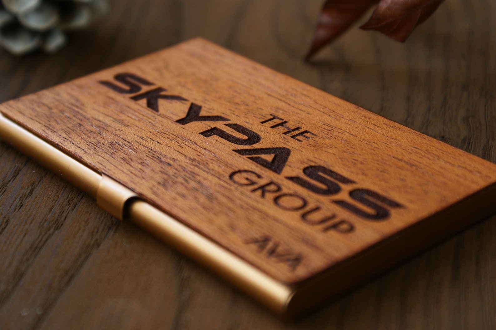 Custom Engraved Logo Business Card Holder Personalized Credit | Etsy