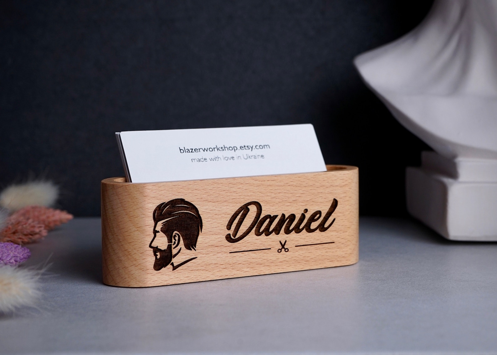 SOLID WOOD Barber Gift Barber Shop Decor Personalized - Etsy