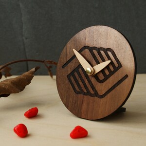 Custom Engraved Logo Clock Corporate Gifts With Logo Clock Wooden Desk ...