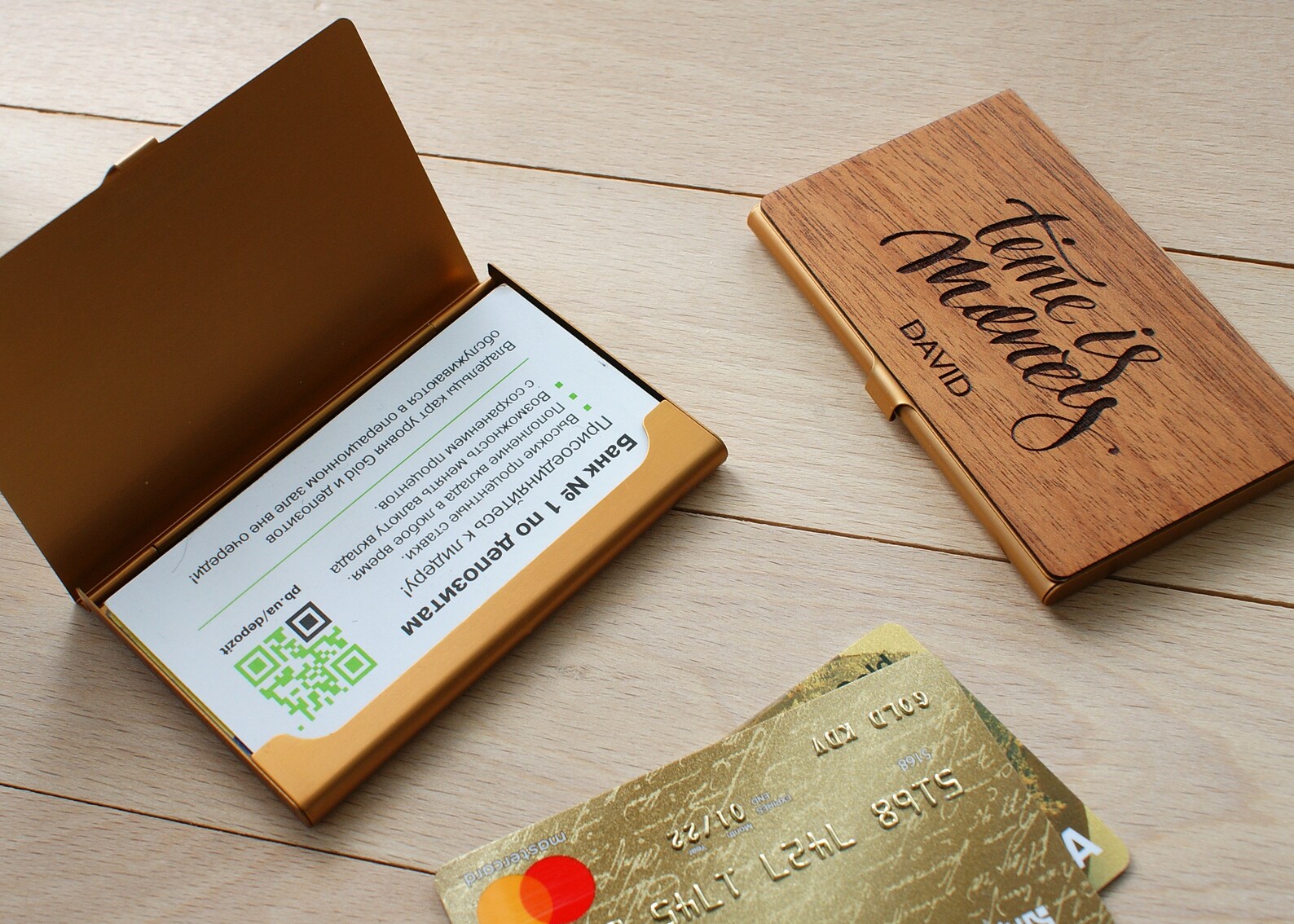 Custom Engraved Logo Business Card Holder Personalized Credit | Etsy