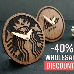 Custom Engraved Logo Clock Corporate Gifts With Logo Clock Wooden Desk ...