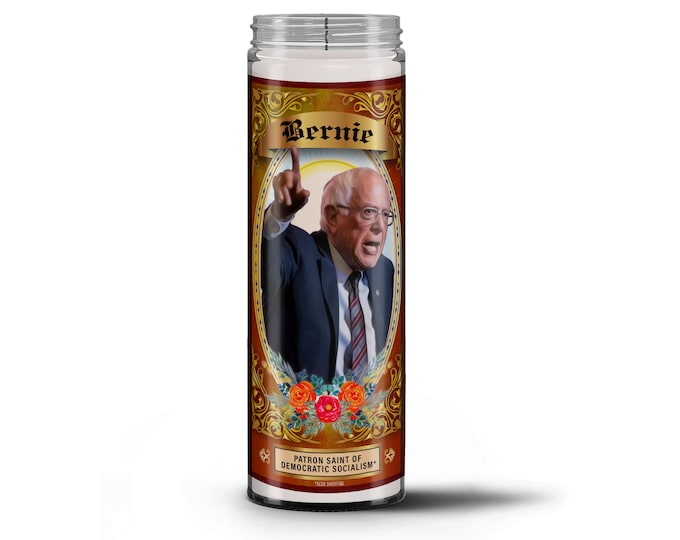 Saint Bernie Sanders Progressive Prayer Candle Bernie 2020 White Candle ...