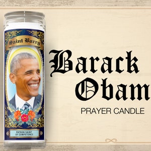 Barack Obama Candle Progressive Navy Prayer 8in Unscented Candle ...