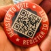 Voter Registration QR Code GOTV — 2.25" Pinback Pin Button | Badge ...