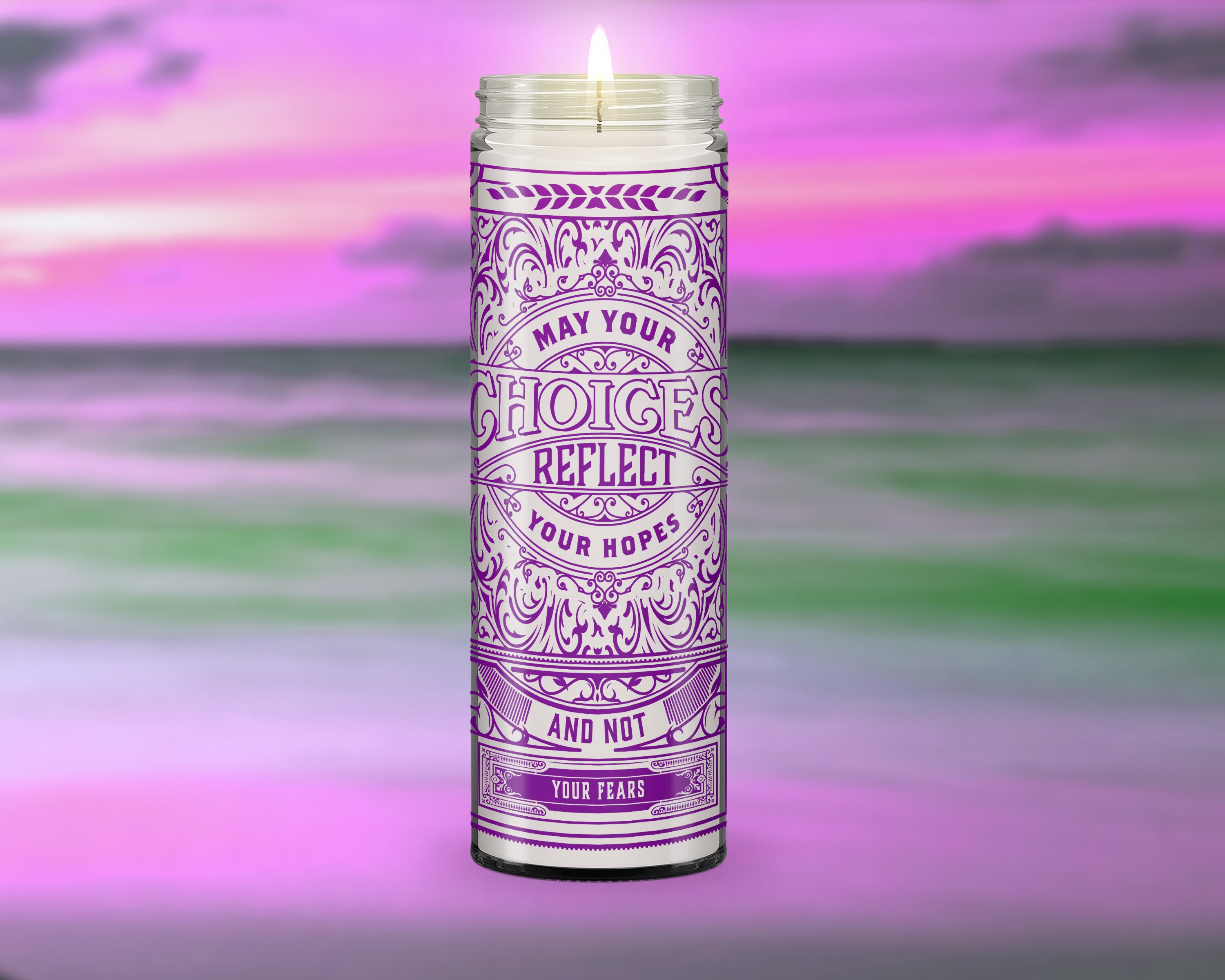 Zero Fucks Vintage-look Prayer Candle Unscented 8 - Etsy