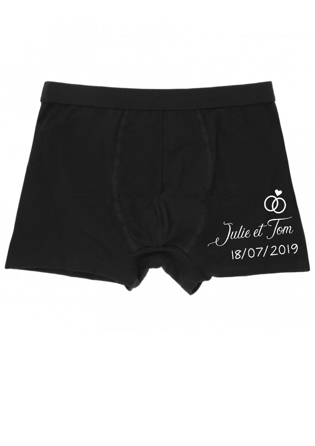 Personalized Just Married Men's Boxer Shorts, Groom's Boxer Shorts ...