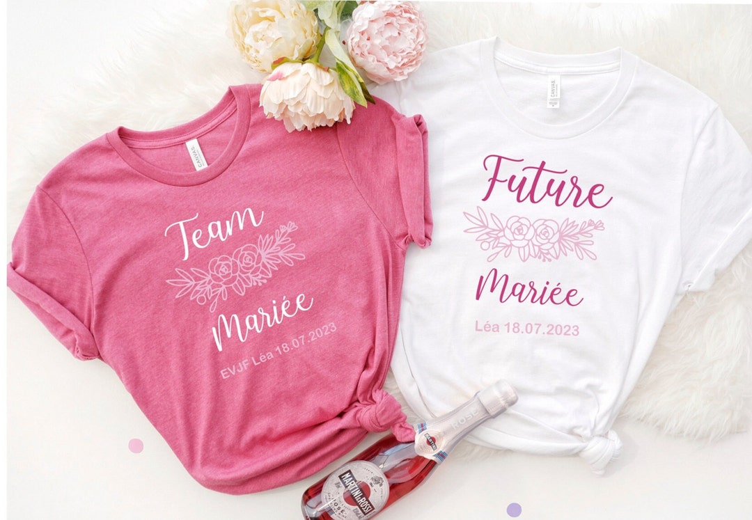 EVJF Team Bride T-shirt, EVJF Future Bride, Bachelorette Party - Etsy