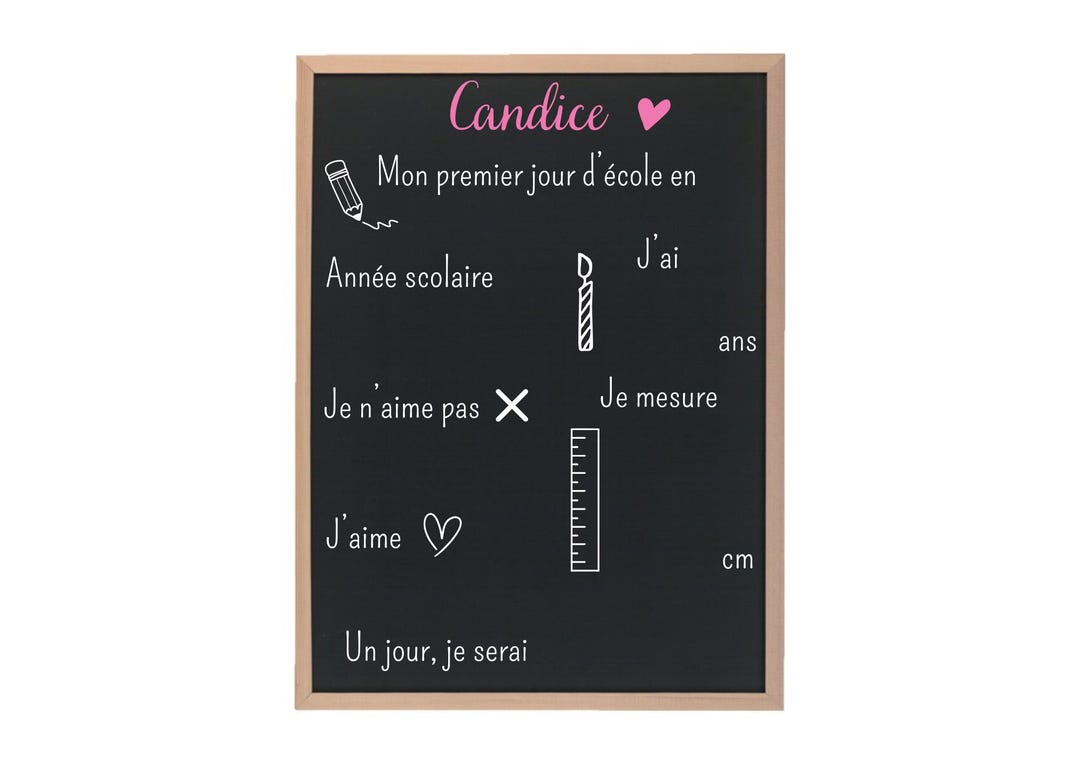 Personalized Back to School Chart, Reusable First Day of School Chart ...