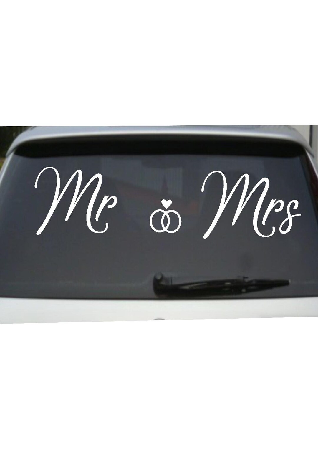 Wedding Car Sticker Mr and Mrs, Car Decoration, Wedding Decoration - Etsy