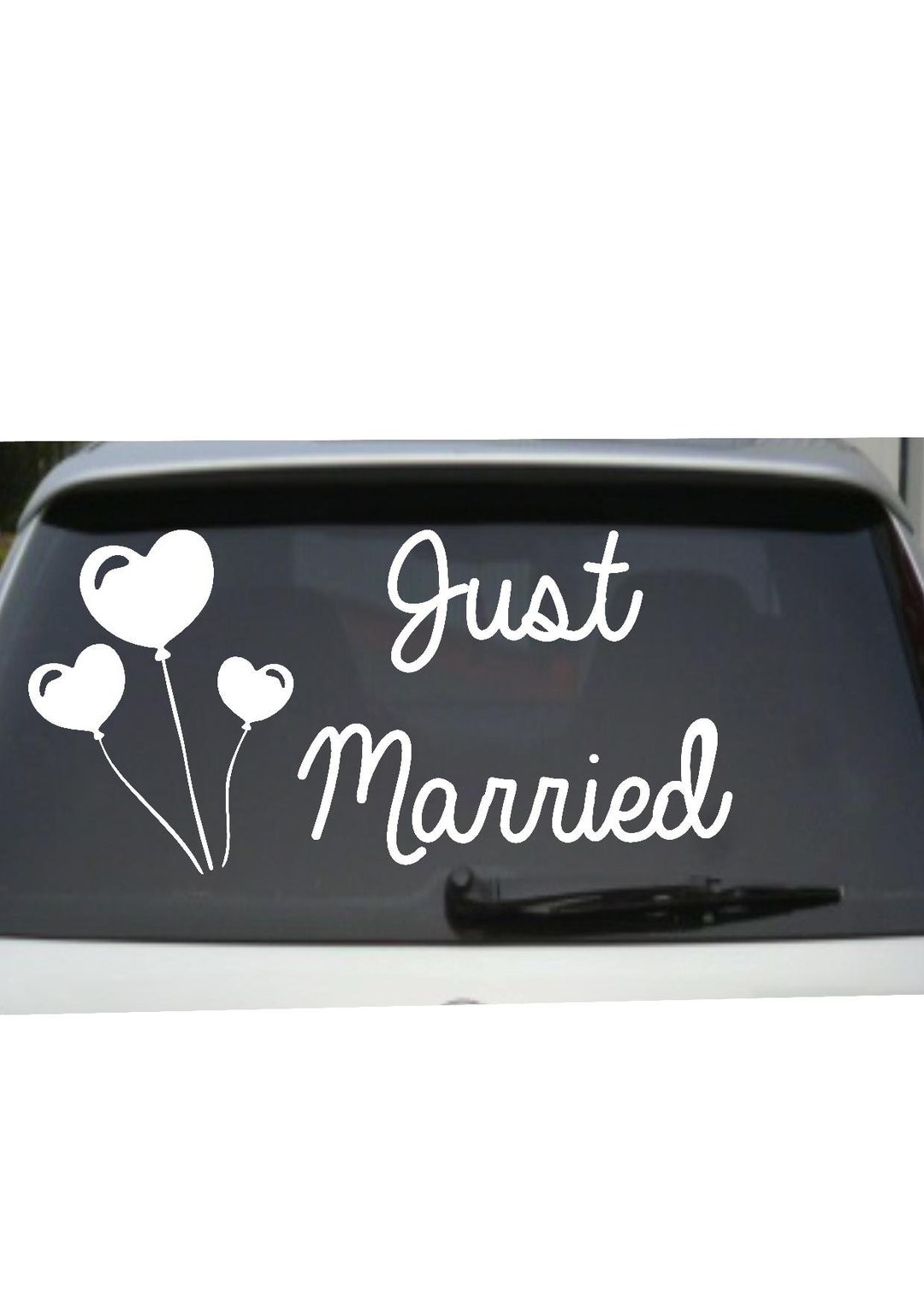 Just Married Wedding Car Sticker Customizable, Car Decoration, Wedding ...
