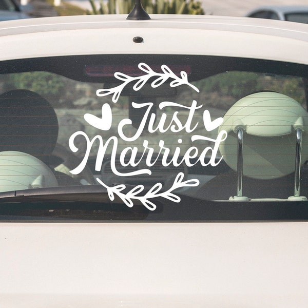Just married sticker - Etsy France