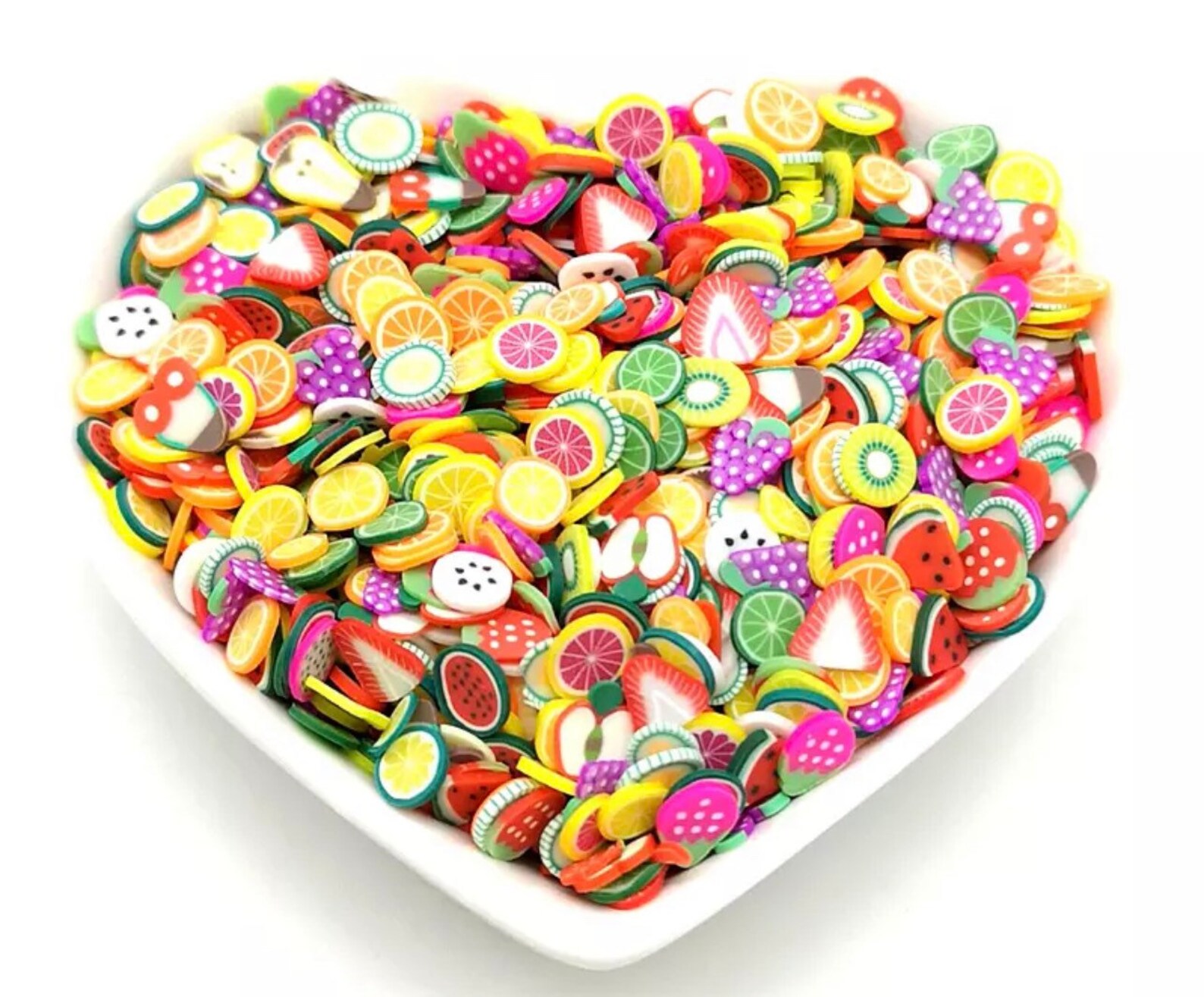 Assorted Fruit Polymer Clay Slices Perfect for Slime, Crafts, and Diys ...