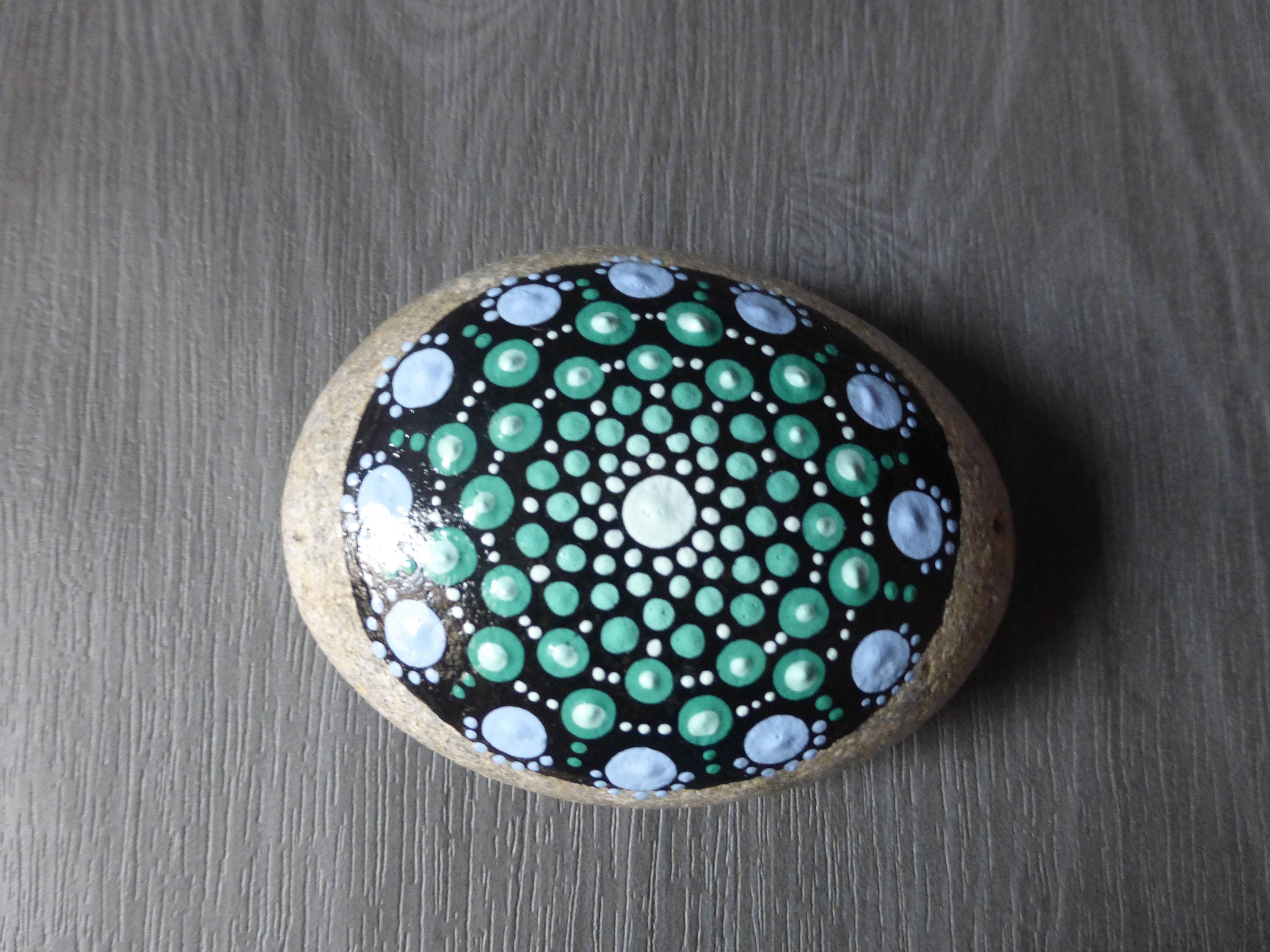 Mandala Pebble Paper Press Hand-painted Pebble Mandala - Etsy