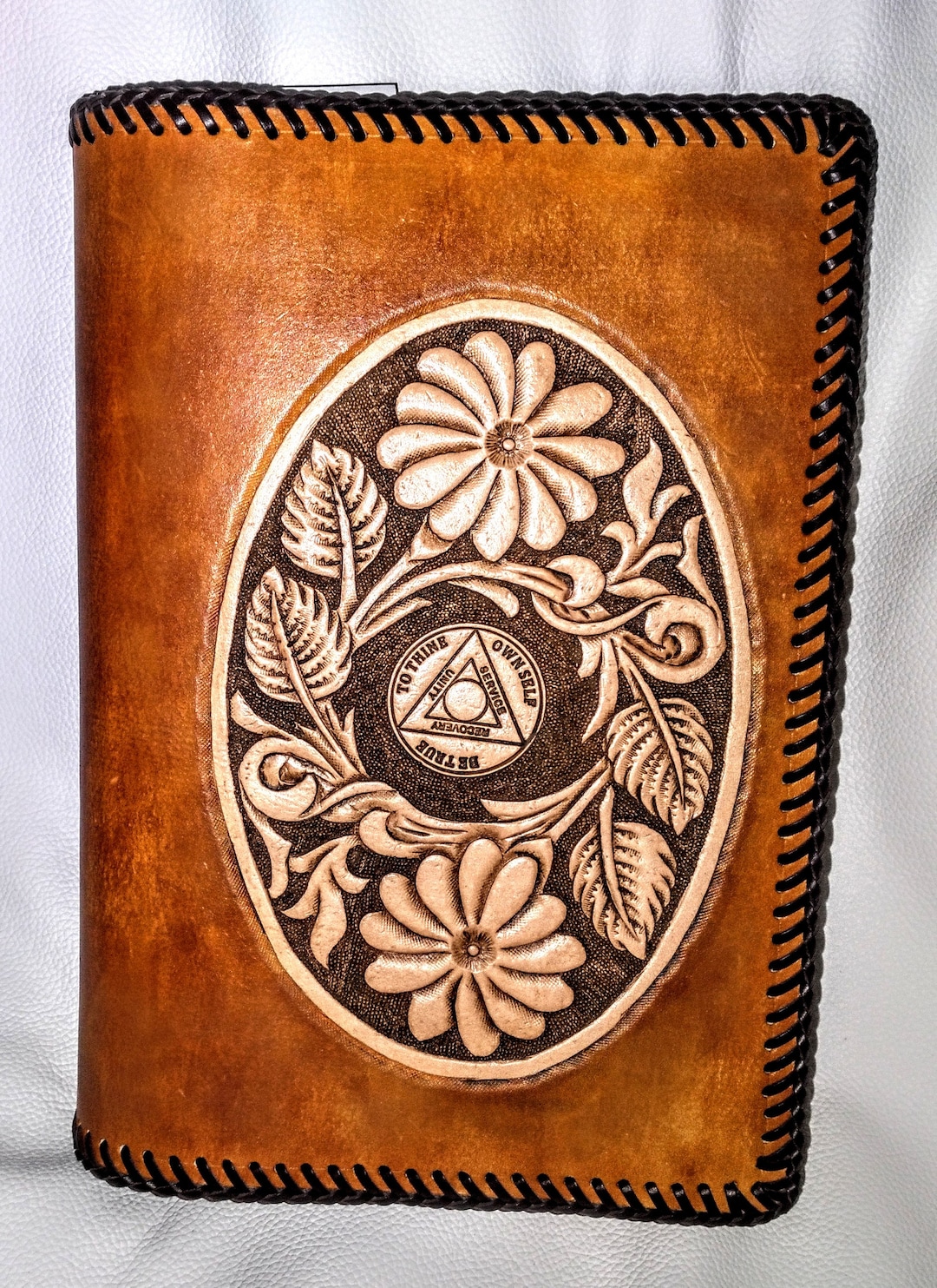 AA Big Book Cover Fits Standard Size Big Book. Hand Carved in Beautiful ...