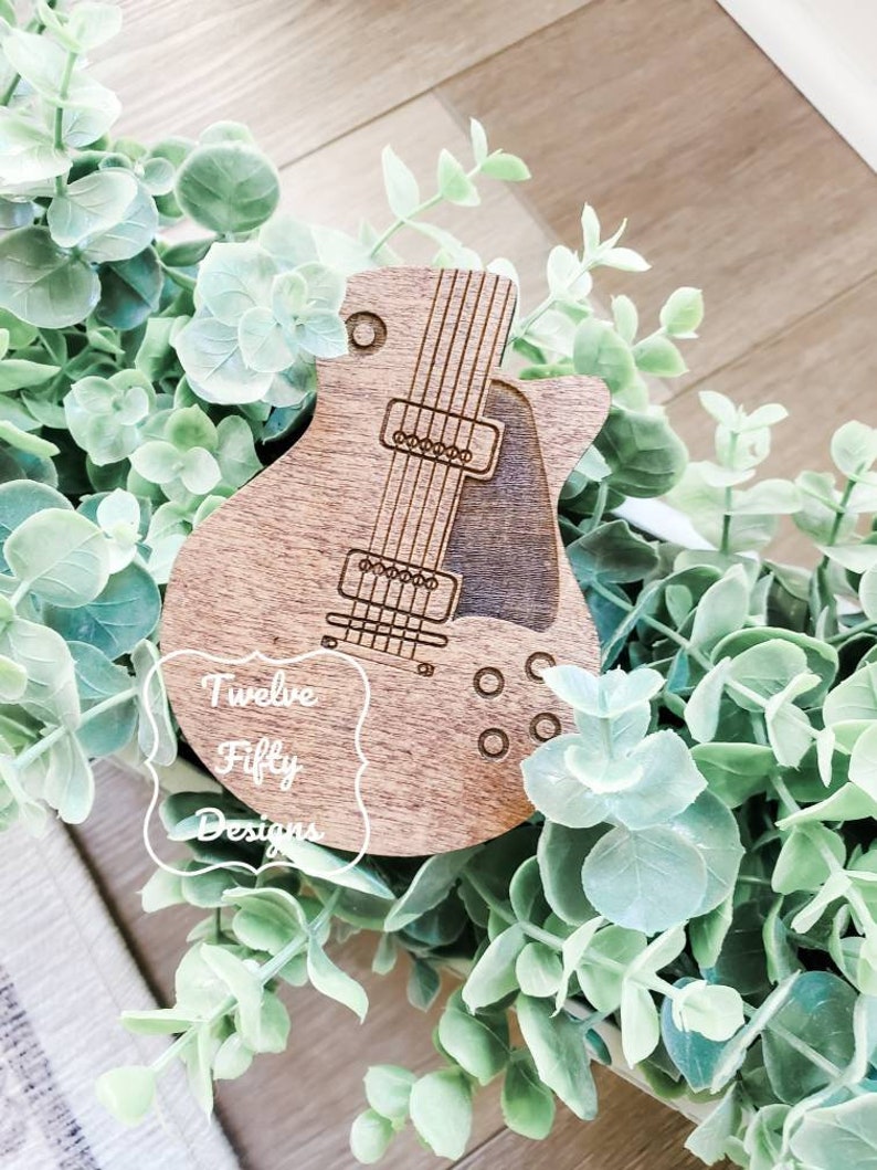 Guitar Pick Holder Laser Cut Glowforge Custom Personalized | Etsy