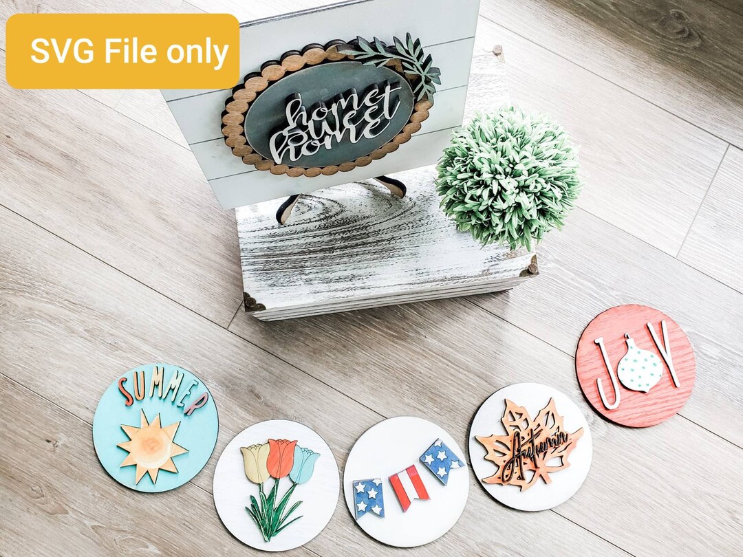 Shiplap Interchangeable Decor Bundle, SVG File, Laser, Glowforge ...