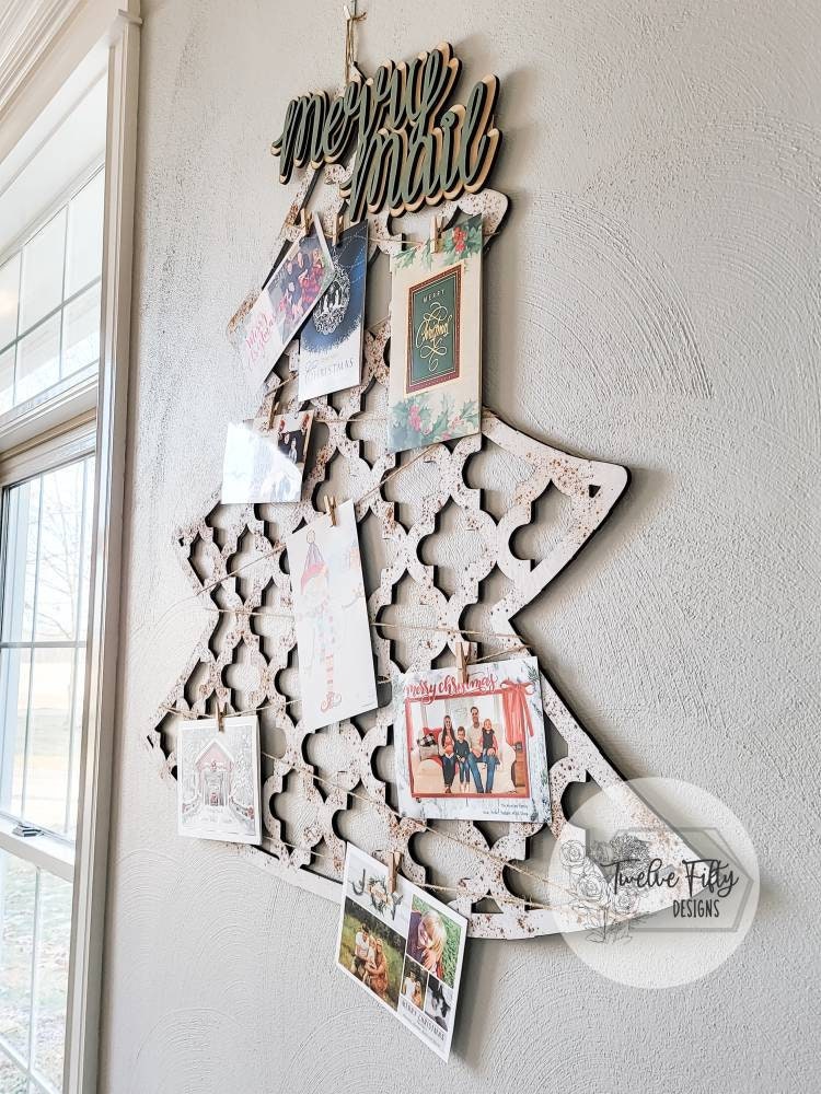 Christmas Card Display Hanger Holder Digital File SVG PDF - Etsy