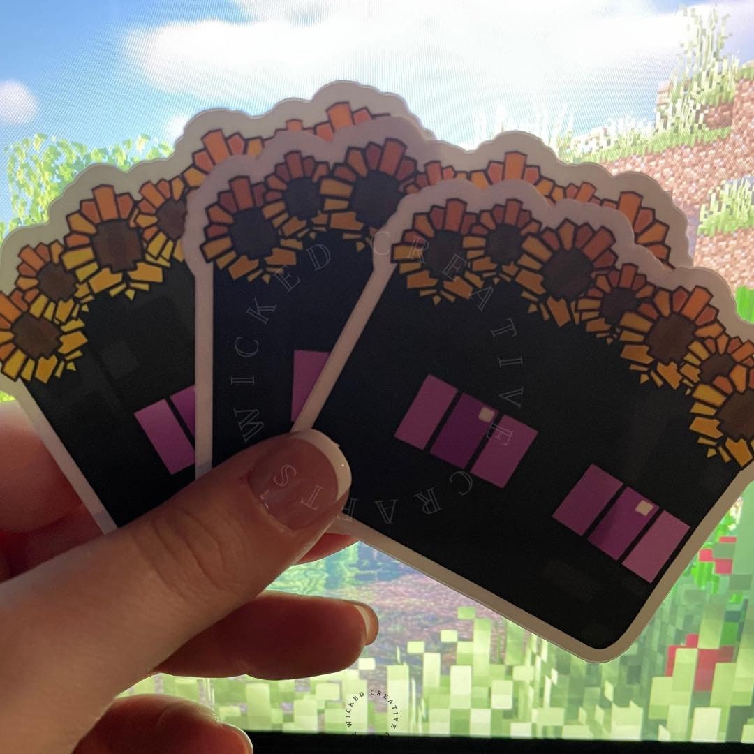 Minecraft Enderman Sunflower Flower Crown Sticker - Etsy