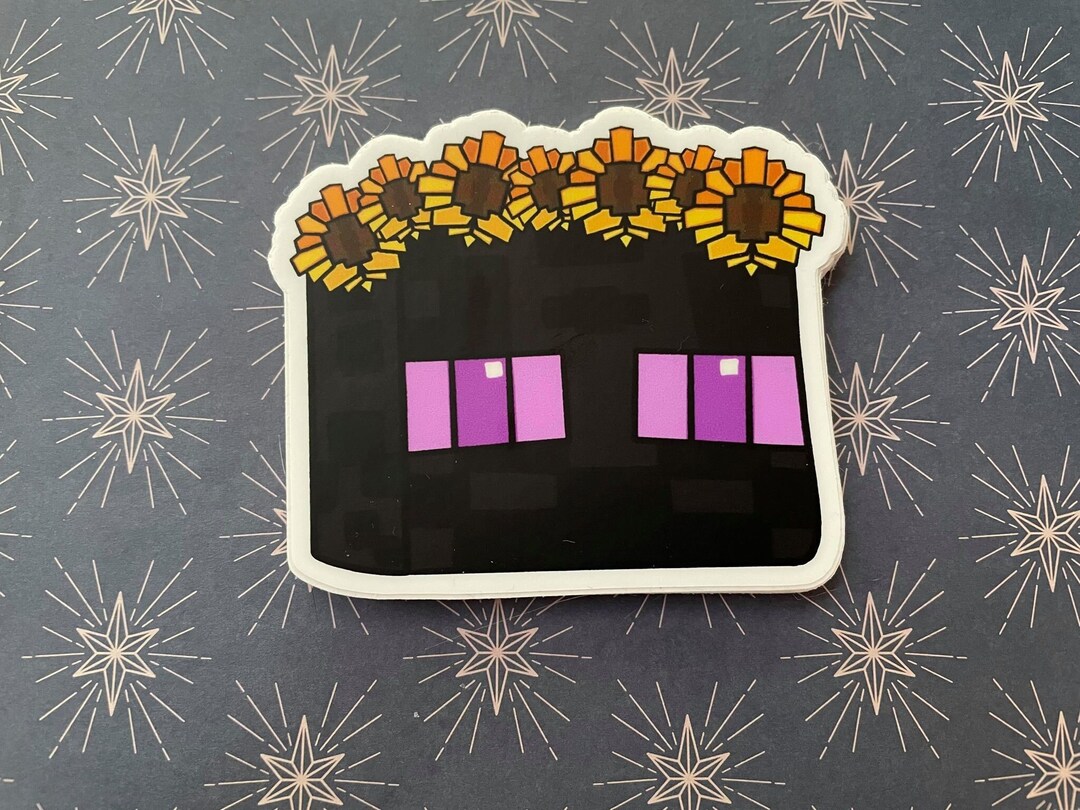 Minecraft Enderman Sunflower Flower Crown Sticker - Etsy
