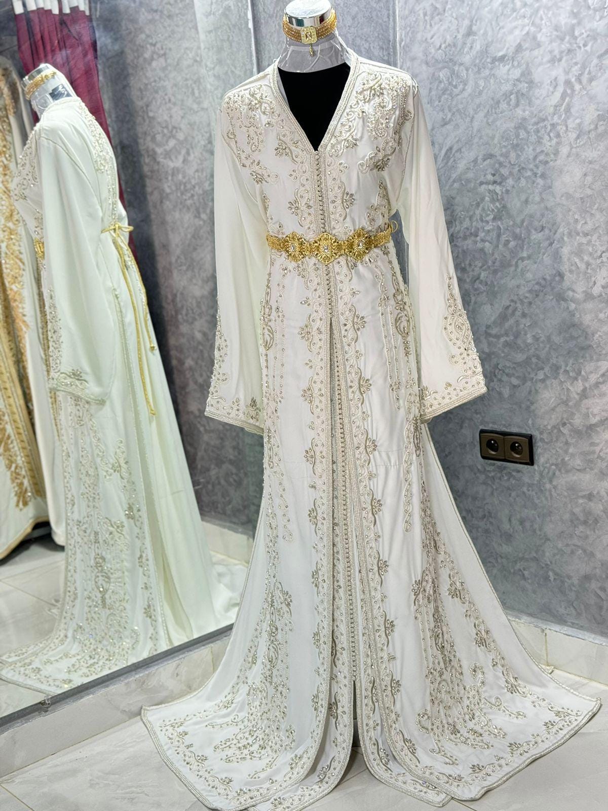 10 Styles Moroccan Takchita Dress, White Royal Caftan for Women, Nikah ...