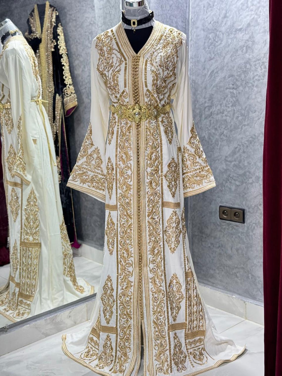 Elegant Moroccan Takchita Dress, Wedding Caftan for Women, Nikah Kaftan ...