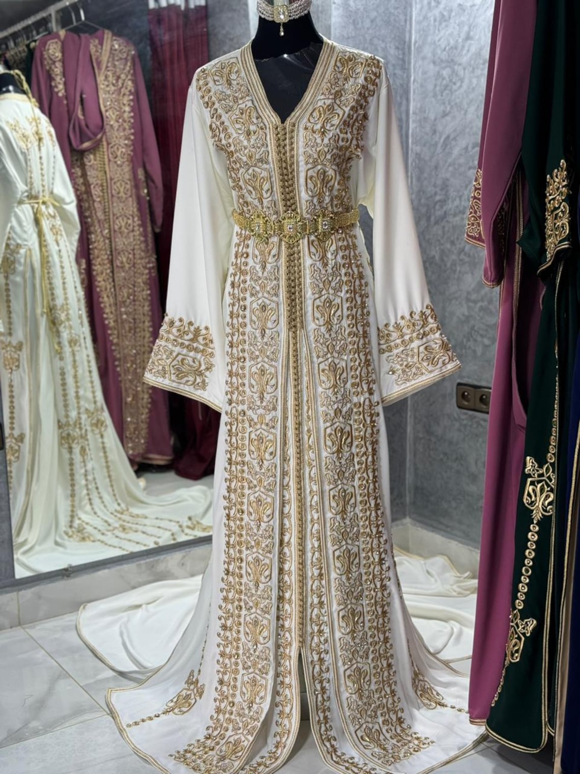10 Styles Moroccan Takchita Dress, White Royal Caftan for Women, Nikah ...