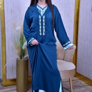 Classy Embroidered Moroccan Jellaba, Ramadan 2025 Djellaba, Eid Al Fitr ...