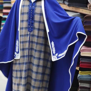 Handmade Moroccan Men's Jellaba With Selham Traditional Wool Hooded ...