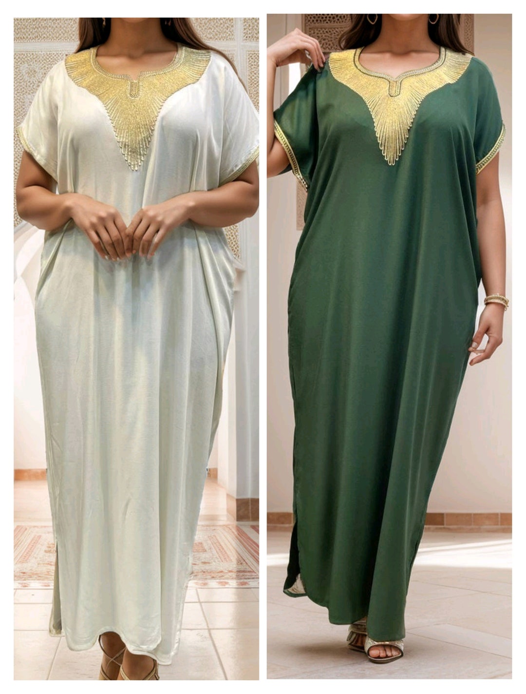 Moroccan Caftan, African Caftan, Arabic Abaya, Dubai Dress, Summer ...