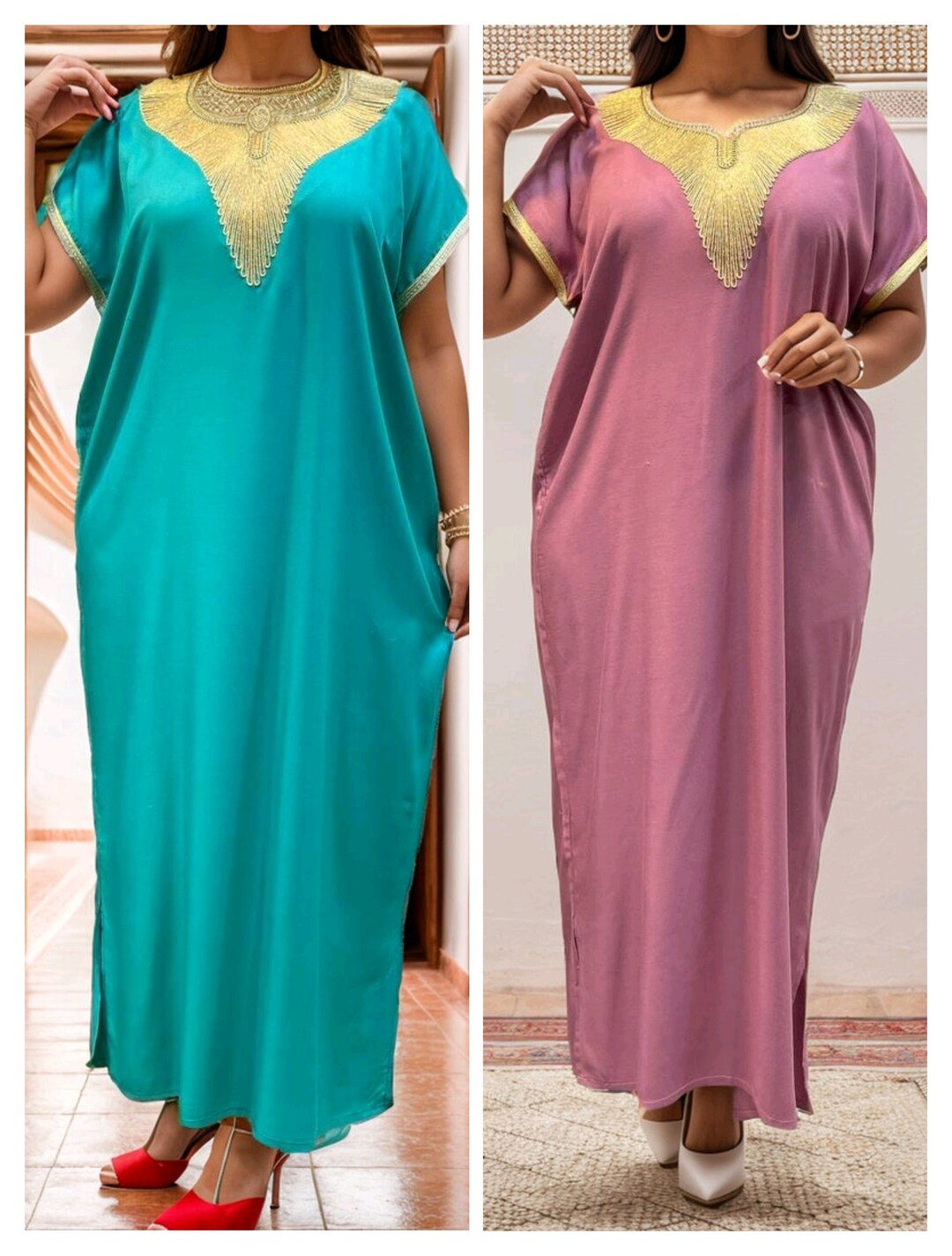 Moroccan Caftan, African Caftan, Arabic Abaya, Dubai Dress, Summer ...