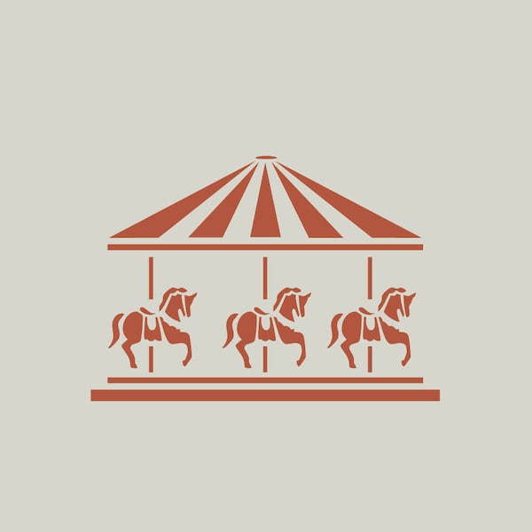 Carousel Stencil - Etsy
