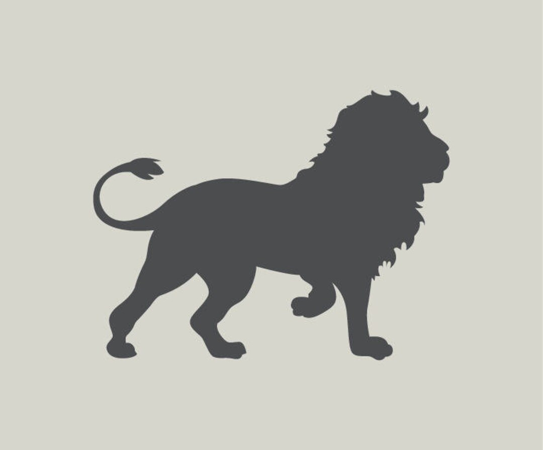 Lion. Lion Silhouette. Lion Stencil. Adhesive Vinyl Stencil. (ref 272 ...