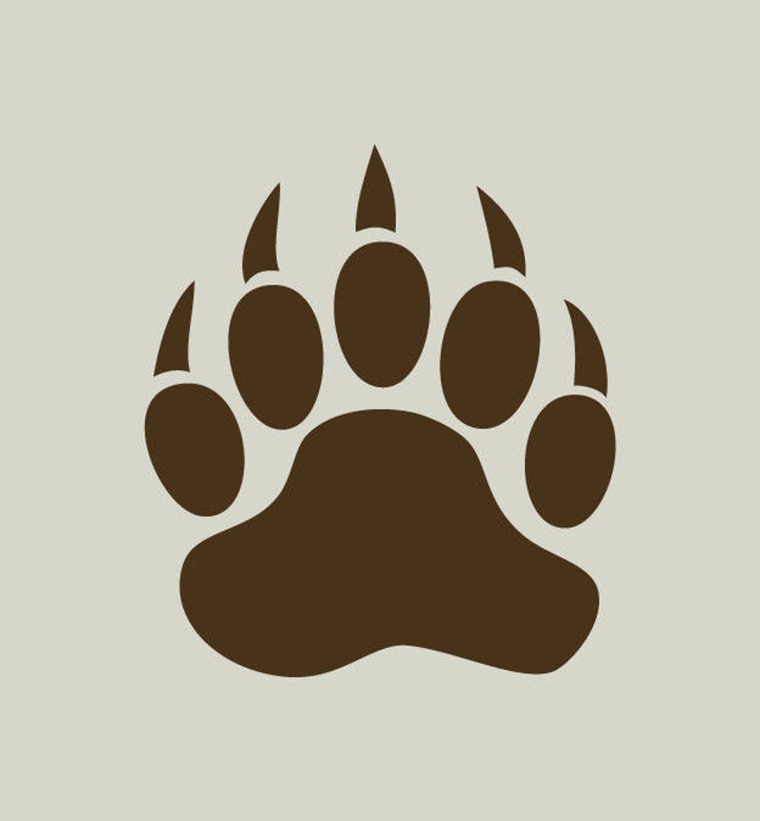 Bear. Bear Paw. Bear Print. Adhesive Vinyl Stencil. (ref 168) - Etsy