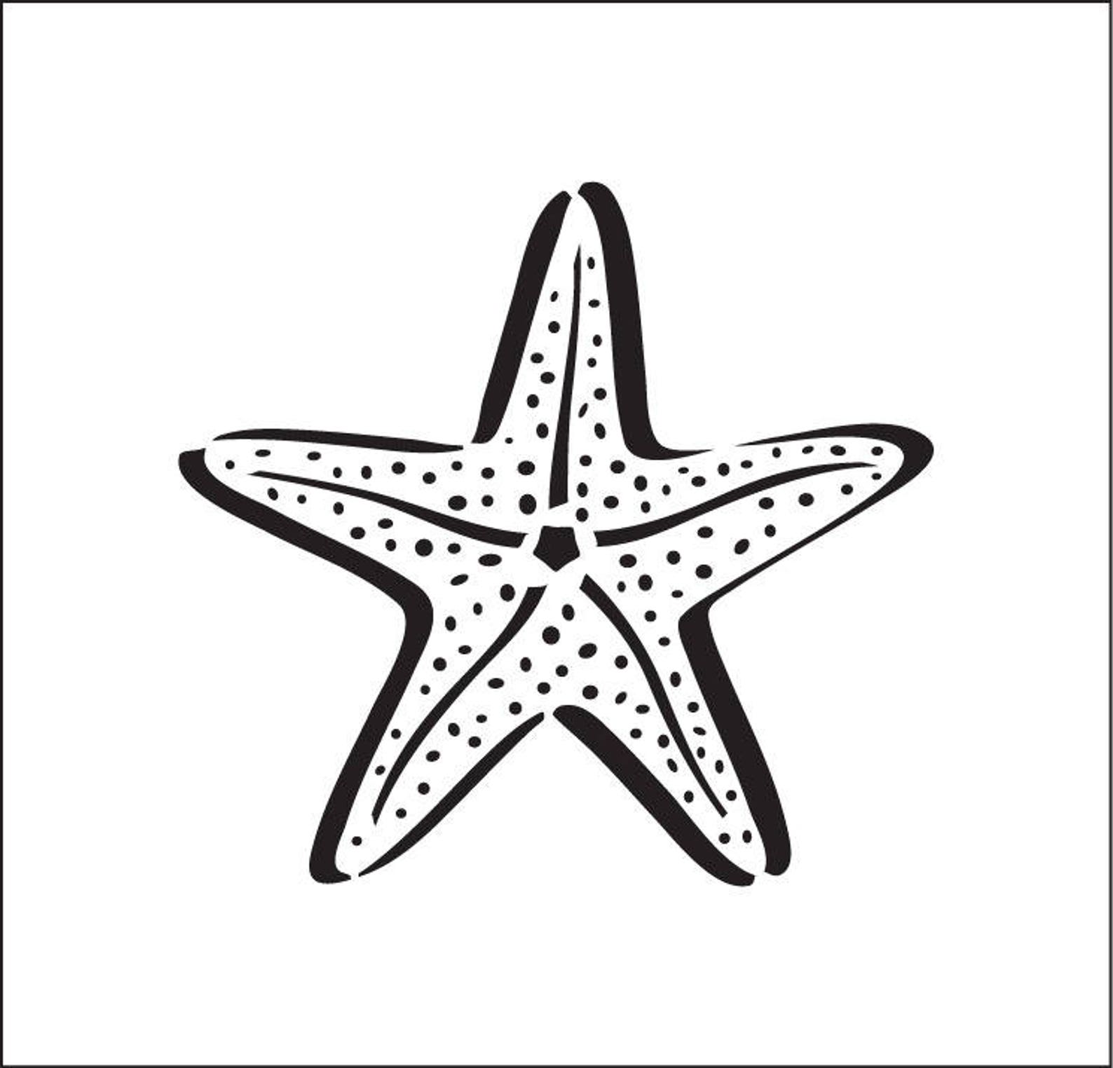 Starof. Sea Star Stencil. Adhesive Vinyl Stencil. ref 283 | Etsy