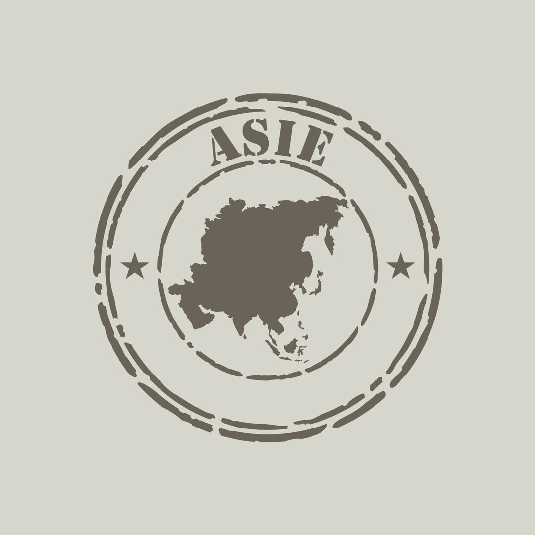 Asia Travel Stencil in Adhesive Vinyl (ref 1137) - Etsy
