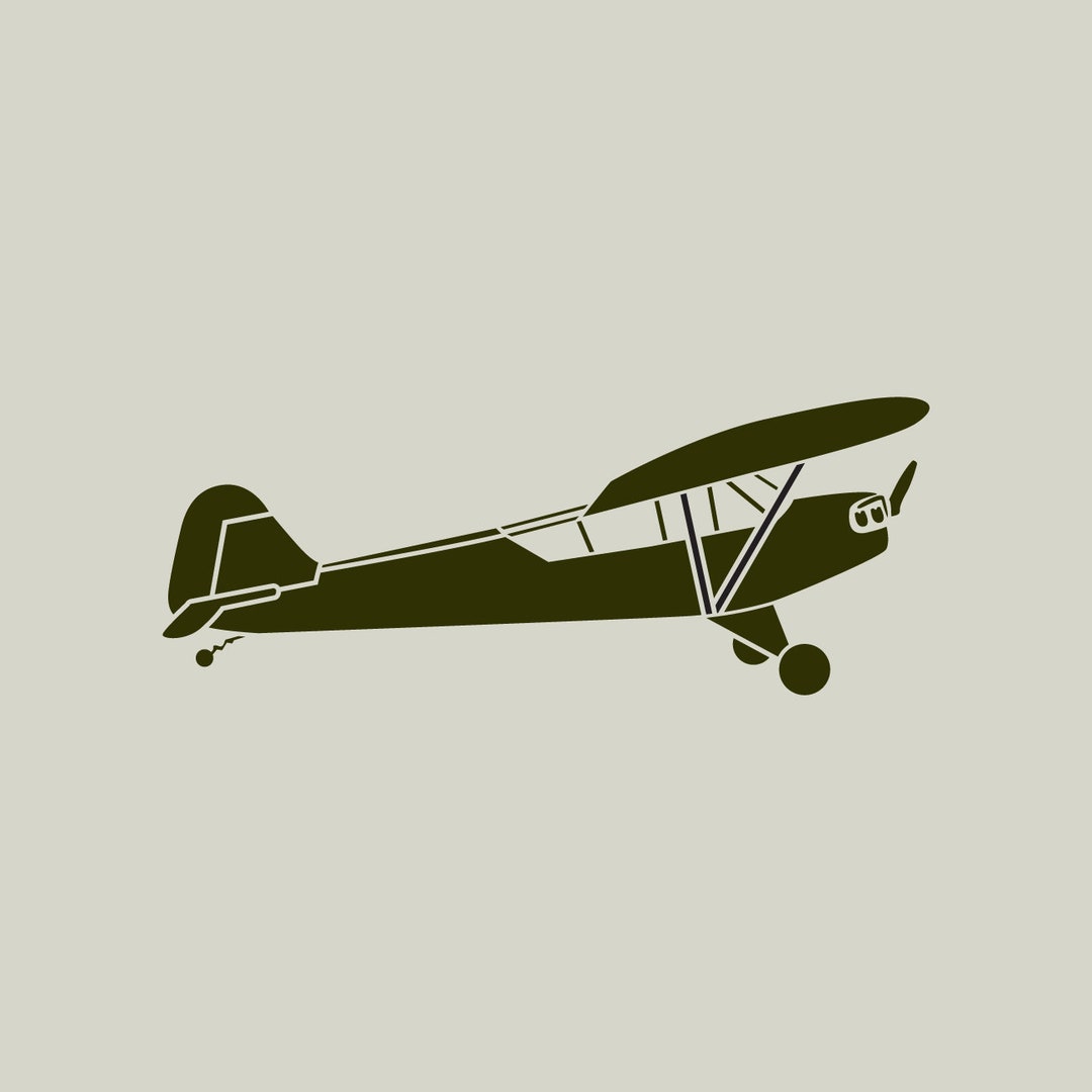 Piper Cub Airplane ref 999 Adhesive Vinyl Stencil - Etsy