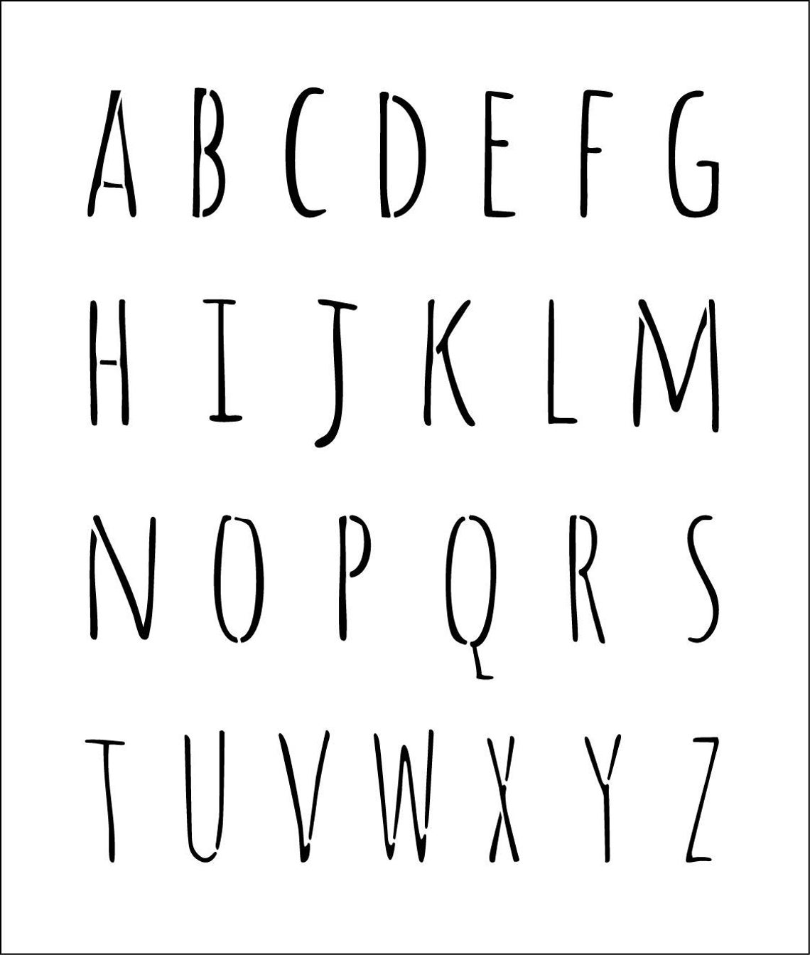 ABC in Adhesive Vinyl Stencil. (ref 210) - Etsy