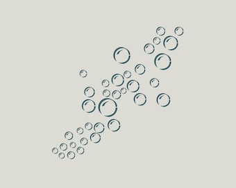 Bubbles Stencil - Etsy