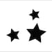 Stars. Three Small Stars. Adhesive Vinyl Stencil. (ref 190) - Etsy