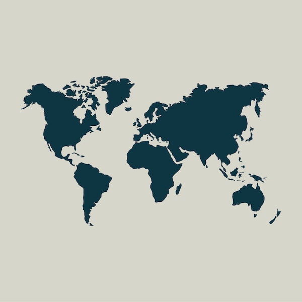 World Map Stencil - Etsy
