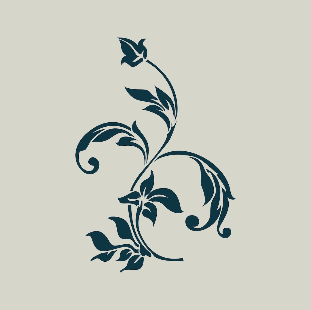 Floral Pattern. Stencil Floral Pattern. ref 388 Adhesive Vinyl Stencil ...