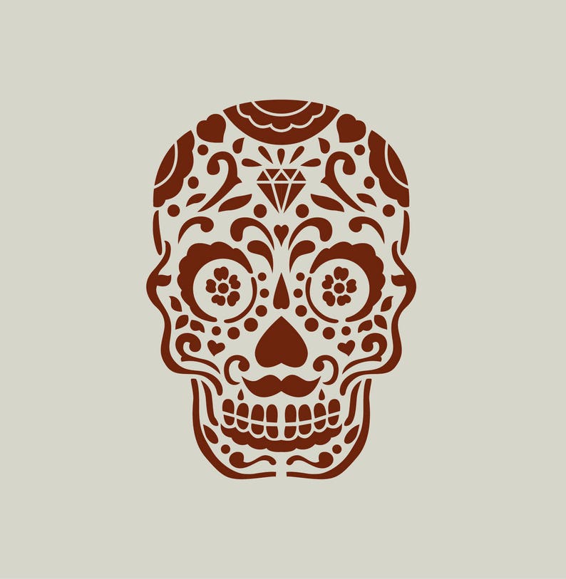 Mexican Head Stencil. Mexican Skull ref 543 - Etsy