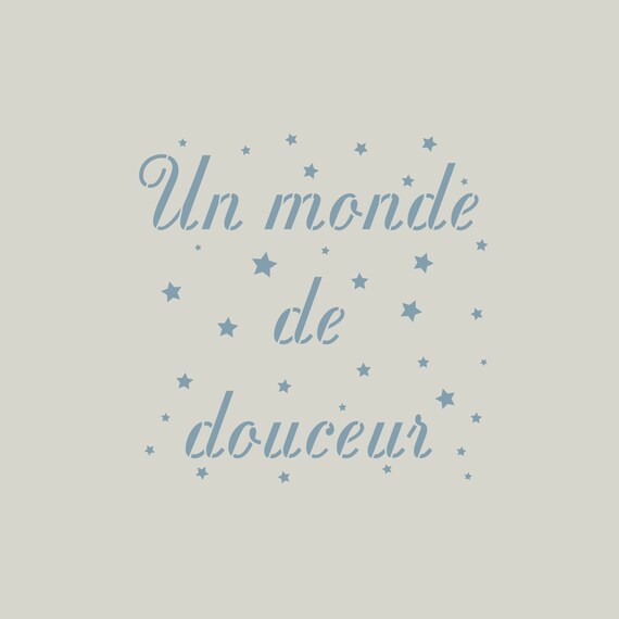 Pochoir en vinyle adhésif Un monde de douceur ref 952 | Etsy